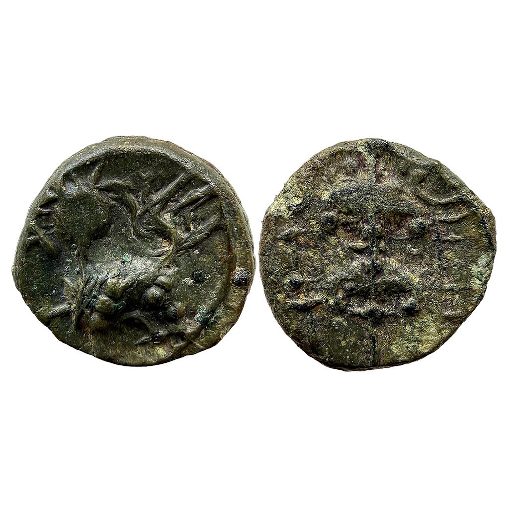 Ancient Andhra Vishnukundins Copper Alloy Unit | Virasat Auctions