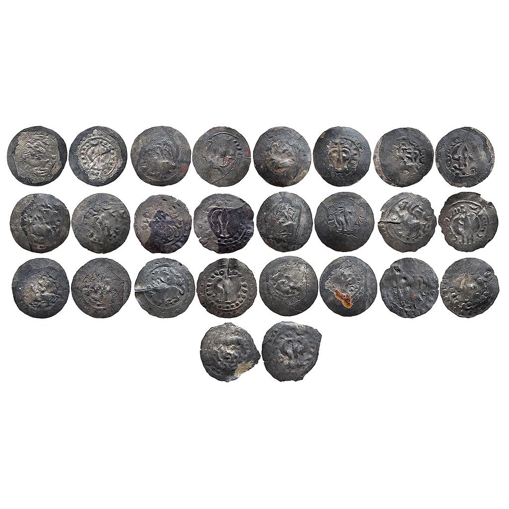 Hindu Medieval Harikela Eastern Bengal Set of 13 Coins Silver Unit ...