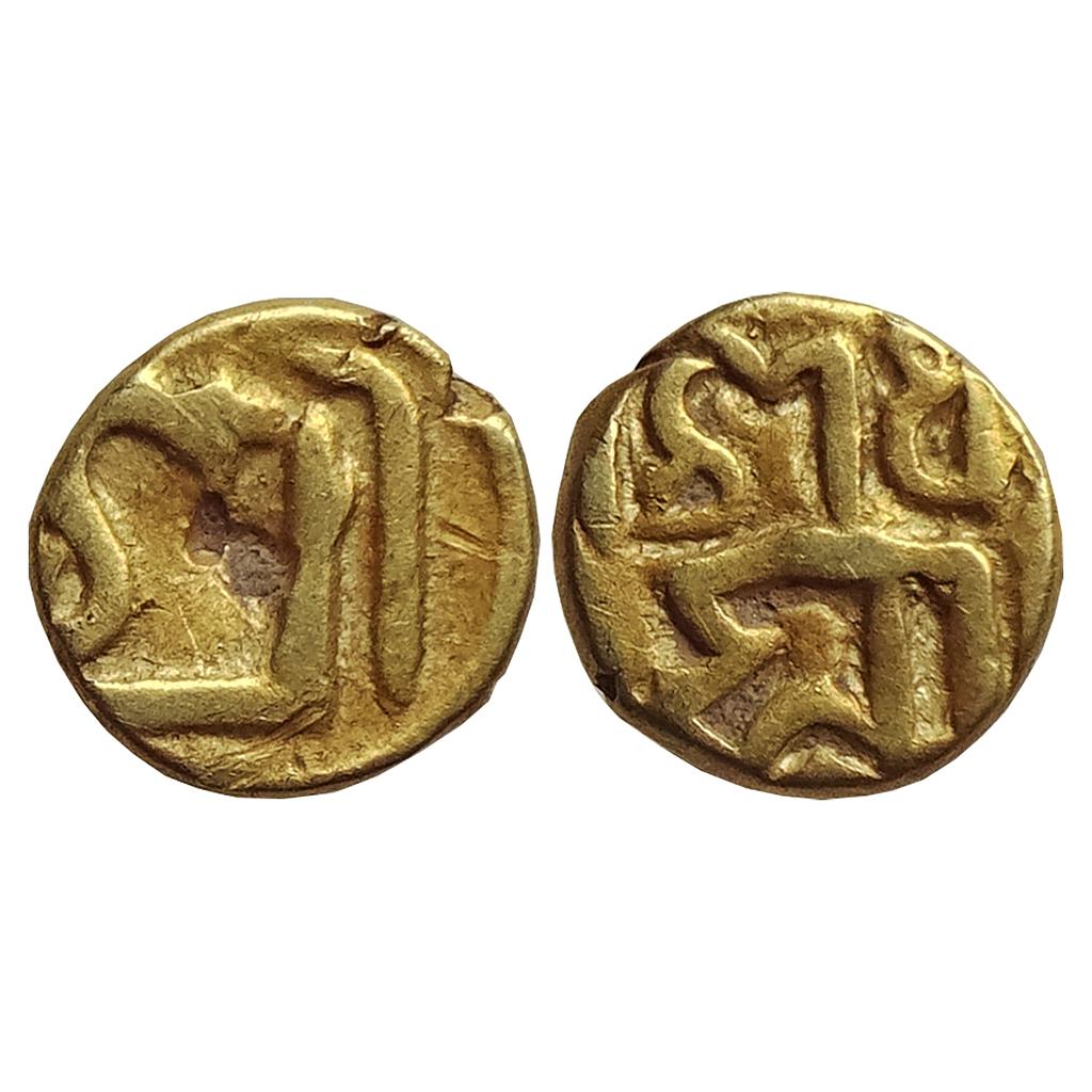 Nepal Shiva Simha Malla Dynasty Gold Mashaka | Virasat Auctions