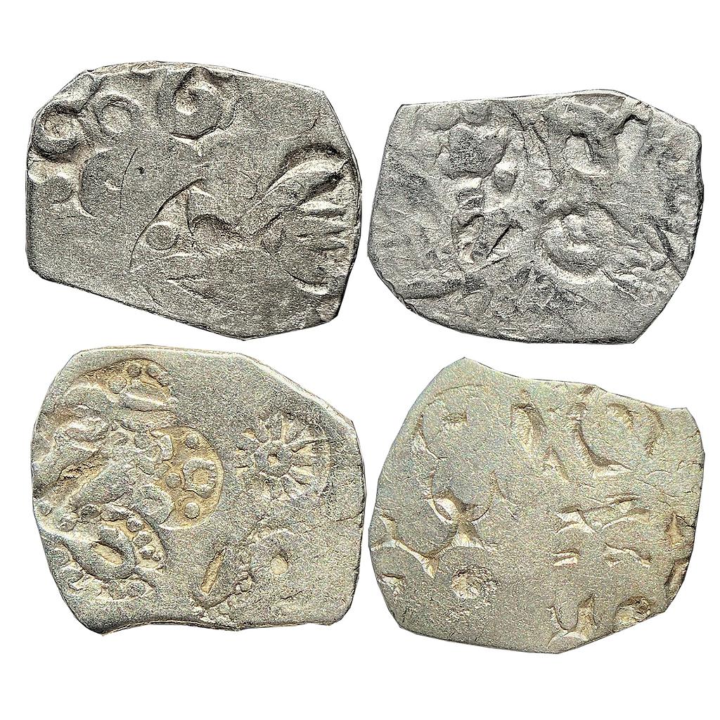 Ancient Kosala Mahajanapada set of two coins Silver Half Vimshatikas ...