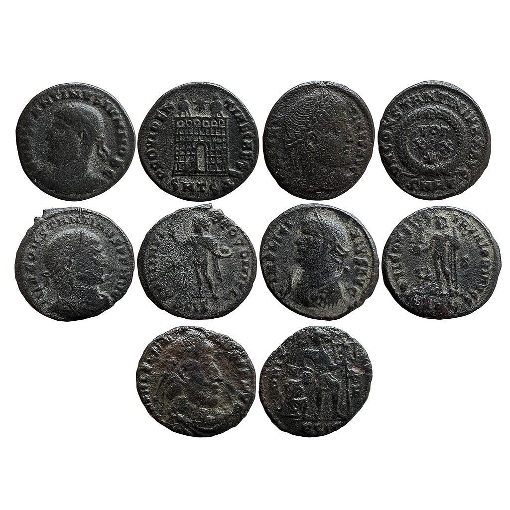 Ancient World Roman Empire Set of 5 coins Copper Unit | Virasat Auctions