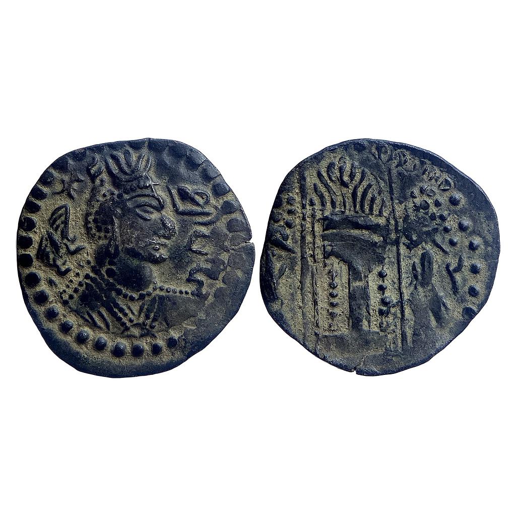 Ancient Kabul region Nezak Huns Shri Shahi Copper Unit | Virasat Auctions