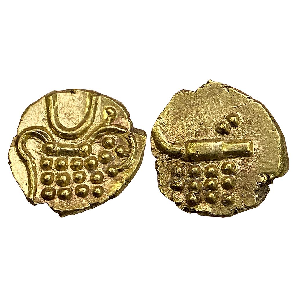 Vira Raya type Anonymous issue Gold Fanam | Virasat Auctions